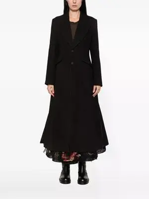 QUETSCHE Tailored Herringbone Pattern Coat