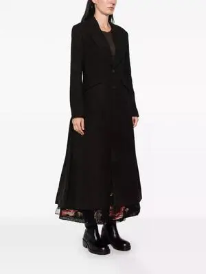 QUETSCHE Tailored Herringbone Pattern Coat