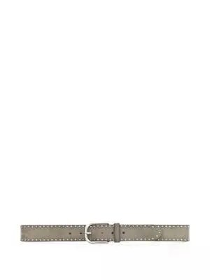 VANZETTI Stud-embellished Leather Belt