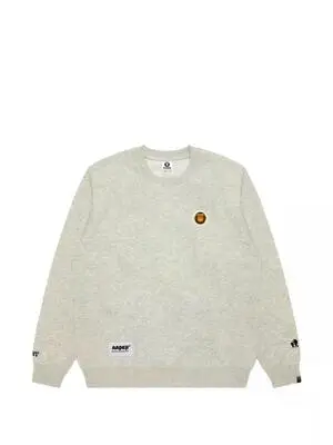 AAPE BY *A BATHING APE Crewneck Sweatshirt With Logo Detail - Grey
