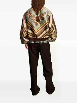 ALEMAIS La Rosa Jacquard Bomber Jacket