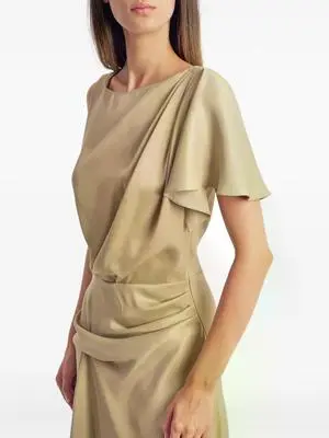 IRINA SCHROTTER Bridget Asymmetric Draped Dress