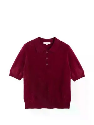 Chinti & Parker Brushed-finish Short-sleeve Polo Top