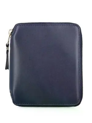 Comme Des Garçons Zip-around Leather Wallet - Blue