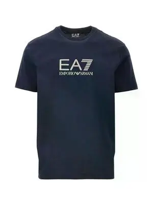 EA7 Logo-print T-shirt - Blue