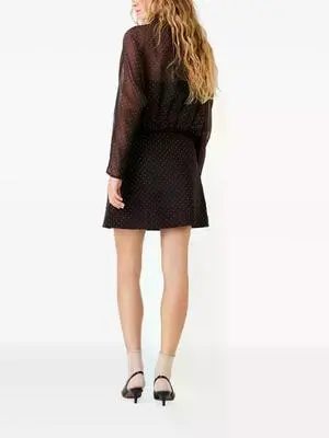 Maje Rhinestone Embellished Mini Dress