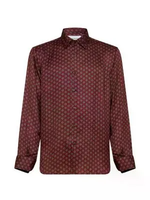 COSTUMEIN Geometric-print Long-sleeve Shirt - Red