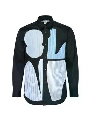 Comme Des Garçons Patchwork Long-sleeve Shirt - Black
