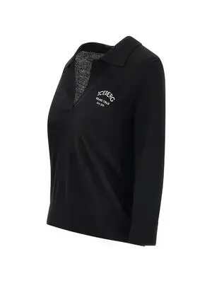 Iceberg Embroidered V-neck Long Sleeve Sweater