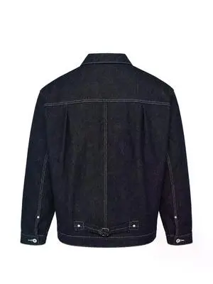 Comme Des Garçons Pleated-detail Denim Jacket