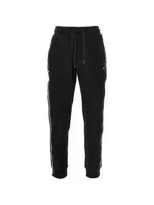 EA7 Logo-print Side-stripe Track Pants - Black