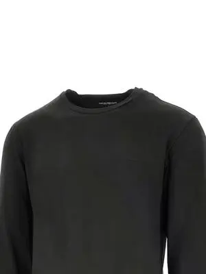 EA7 Logo-embroidered Long-sleeve T-shirt - Black
