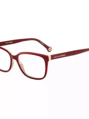 Carolina Herrera Rectangle-frame Glasses - Red