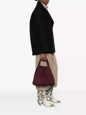 MARREA Woven Neoprene Shoulder Bag - Red