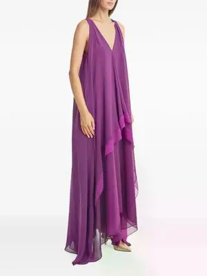 IRINA SCHROTTER Liko Layered Handkerchief-hem Maxi Dress