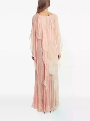 IRINA SCHROTTER Plissé-effect Ruffled Midi Dress