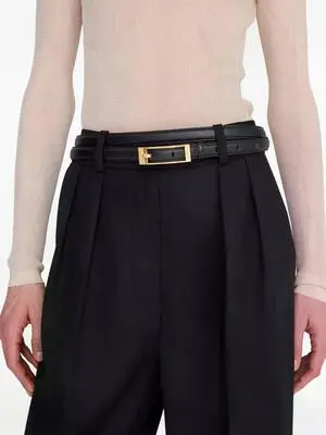 ANINE BING Double Elly Smooth Leather Belt