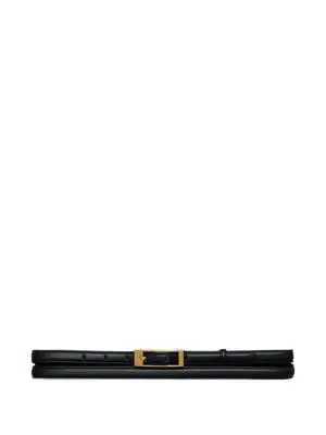 ANINE BING Double Elly Smooth Leather Belt