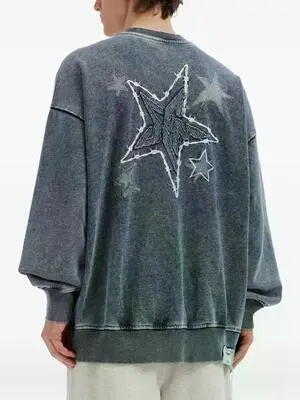 FIVE CM Star Patchwork Crew Neck Sweatshirt
