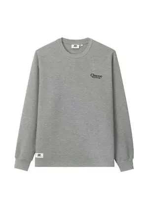 CHOCOOLATE Waffle-knit Logo-print T-shirt - Grey