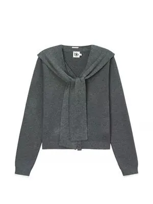 B+AB Sailor Collar Contrast Trim Cardigan