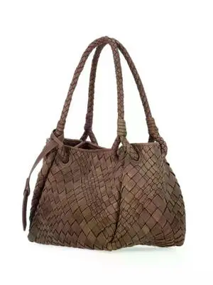 VISONA` Visona Woven Leather Shoulder Bag