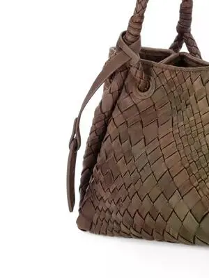 VISONA` Visona Woven Leather Shoulder Bag