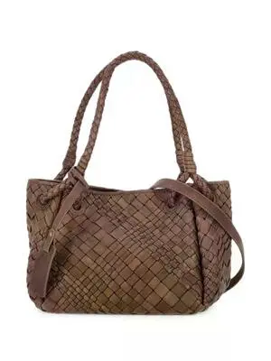 VISONA` Visona Woven Leather Shoulder Bag - Brown