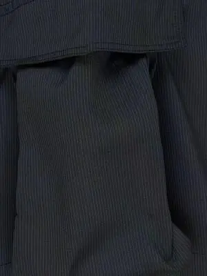 Comme Des Garçons Pinstripe-pattern Drop-crotch Cargo Pants