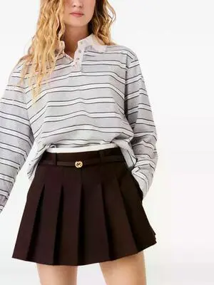 Maje Long-sleeve Striped Polo Shirt
