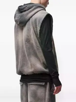 THOM KROM Stone-wash Hooded Vest