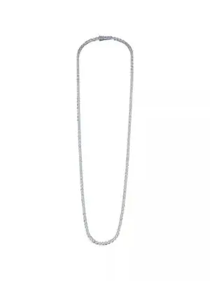WITH LOVE Lab-grown Diamond Tennis Necklace In 14k White Gold - Silver