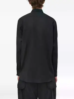 Comme Des Garçons Patchwork Striped-print Shirt - Black