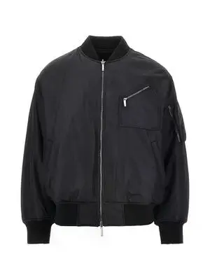 Emporio Armani Logo-patch Zip-up Bomber Jacket