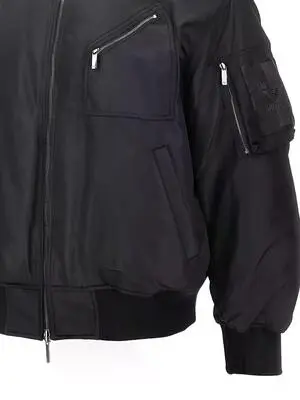 Emporio Armani Logo-patch Zip-up Bomber Jacket