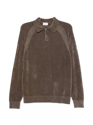 PROFUOMO Button-fastening Long Sleeve Polo Shirt