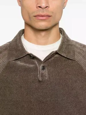 PROFUOMO Button-fastening Long Sleeve Polo Shirt