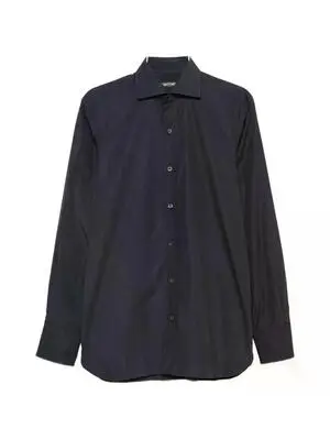 TOM FORD Spread-collar Button-up Shirt - Blue