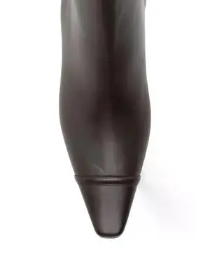Manolo Blahnik Vivecal Visconti Leather Ankle Boots - Brown