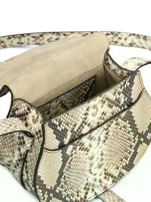 Chloé Marcie Python-print Shoulder Bag