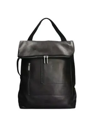 Rick Owens Grained Leather Backpack - Black