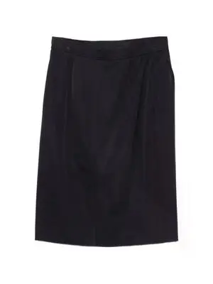 Saint Laurent 1980s Wool Wrap Skirt