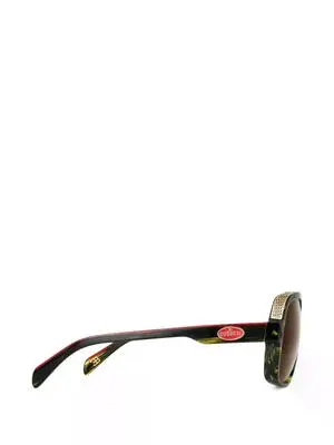 BUGATTI Tortoiseshell-effect Pilot-frame Sunglasses