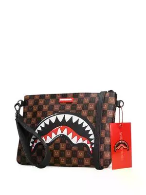 SPRAYGROUND Sharks In Paris Bubble Check Clutch Bag
