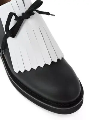Marni Fringe-detail Leather Derby Shoes