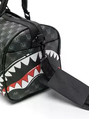 SPRAYGROUND Check Pattern Shark Motif Holdall