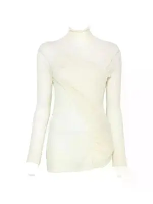 Issey Miyake Hug Ruched Long-sleeve Top