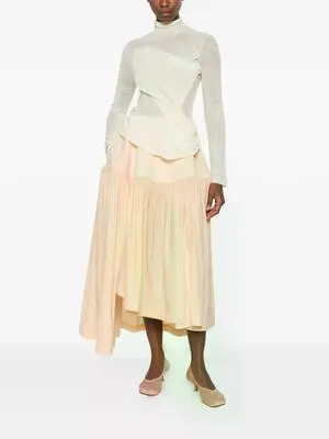 Issey Miyake Hug Ruched Long-sleeve Top