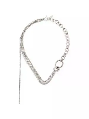 JUSTINE CLENQUET Aya Mixed-link Chain Necklace - Silver