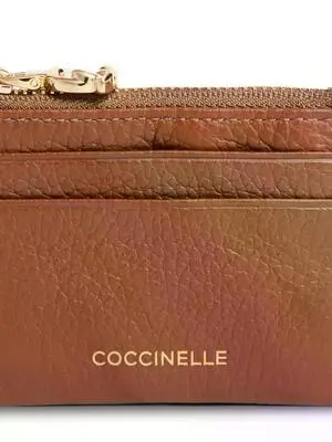 COCCINELLE Small C-me Softy Grained Card Holder - Brown